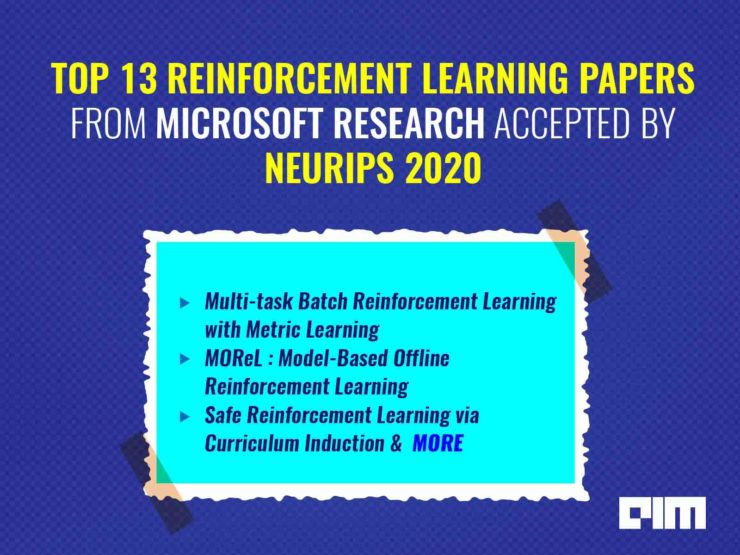 Top Reinforcement Learning Papers By Microsoft At NeurIPS 2020