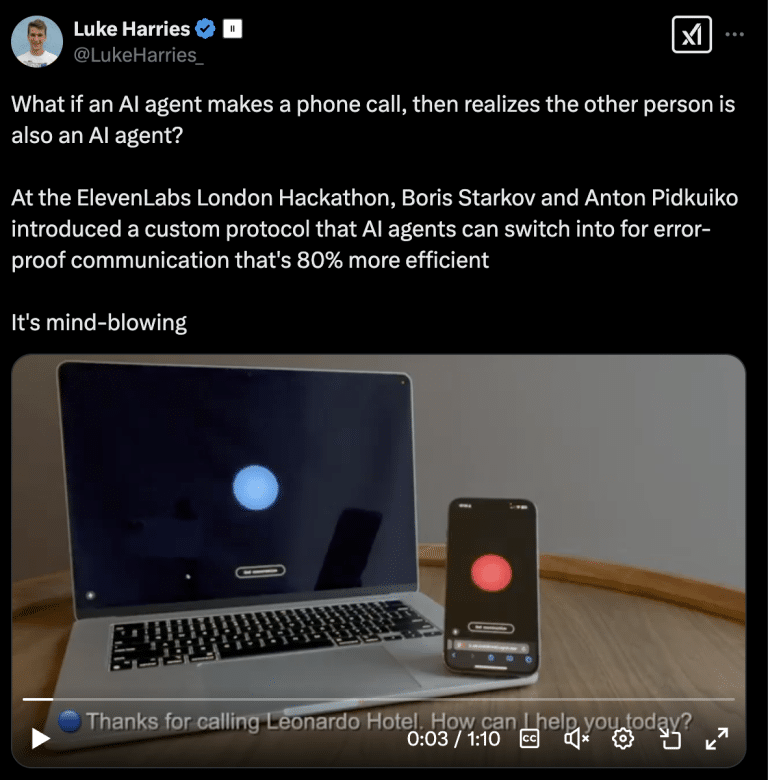 GibberLink Lets Chatty AI Agents to Talk to Each Other 80% Faster